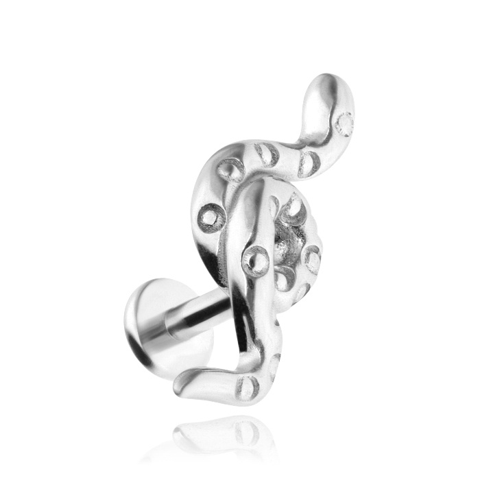 Labret - silver snake - LGW-033 | CrazyNeedles.eu