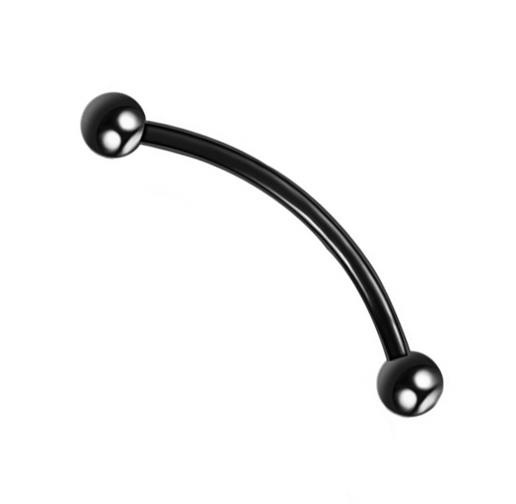 Titanium banana - transverse lobe - black - TB-001 | CrazyNeedles.eu