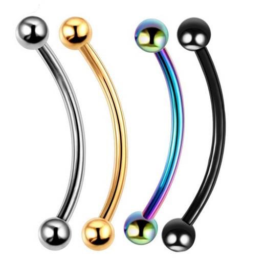 Titanium banana - transverse lobe - black - TB-001 | CrazyNeedles.eu